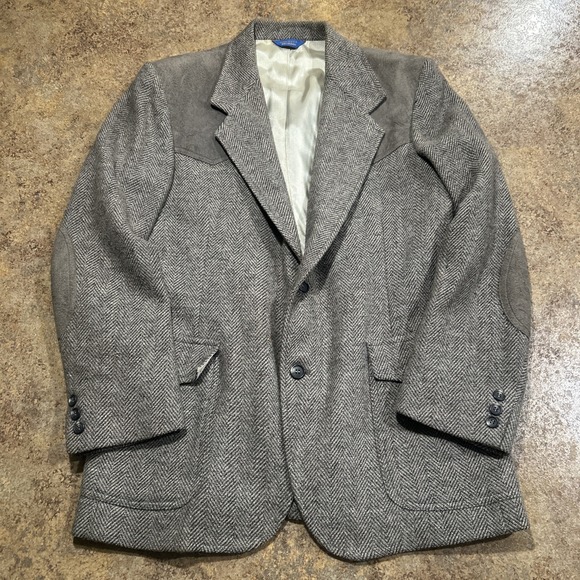 Pendleton | Suits & Blazers | Vtg Pendleton Virgin Wool Blazer Elbow ...